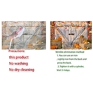 YYNXSY Fall Thanksgiving Backdrop Autumn Pumpkin Harvest Barn Background Hay Maple Leaves Baby Shower Banner Supplies Photo Booth Prop 10X8FT YY-2515