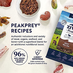 Bundle of ZIWI Peak Air-Dried Dog Food – All Natural, High Protein, Grain Free and Limited Ingredient with Superfoods (Beef, 1.0 lb + Lamb, 1.0 lb + Chicken, 1.0 lb)