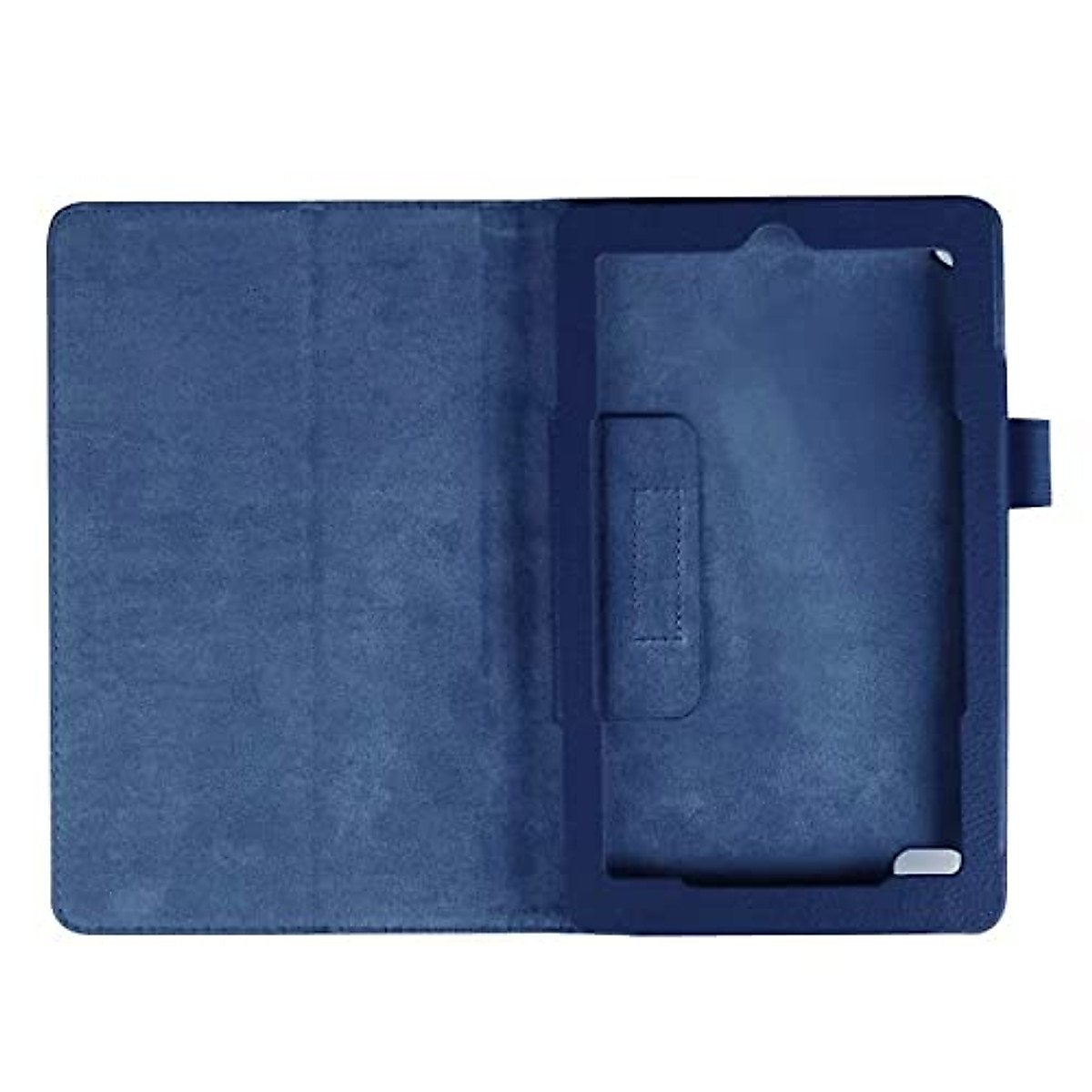 ZZOUGYY Tablet Cover for Amazon Kindle Fire 7 5th Generation(Model:SV98LN,2015 Release),Ultra Slim Folio Stand Lightweight Leather Case for Kindle Fire HD7 5th Gen 7" (Li-Dark Blue)