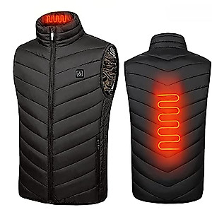 DASAYO Men Women Heating Vest Plus Size Winter Outdoor Warm Clothing Dual Control 2 Rechargeable Coat Lightweight Warm Jacket