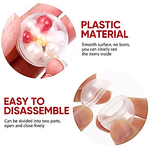 CLISPEED Clear Plastic Balls Small Round Capsule 100pcs Clear Round Capsule Capsule Gumball Machine Container Plastic Capsule Container Surprise Prize Party Favors 32MM Toy Capsules