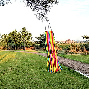 Satin Ribbon Windsock Streamer, Outdoor Decorations for Your Patio, Garden, Yard, Dock and Camper, 49-Inch, WS49-XZH