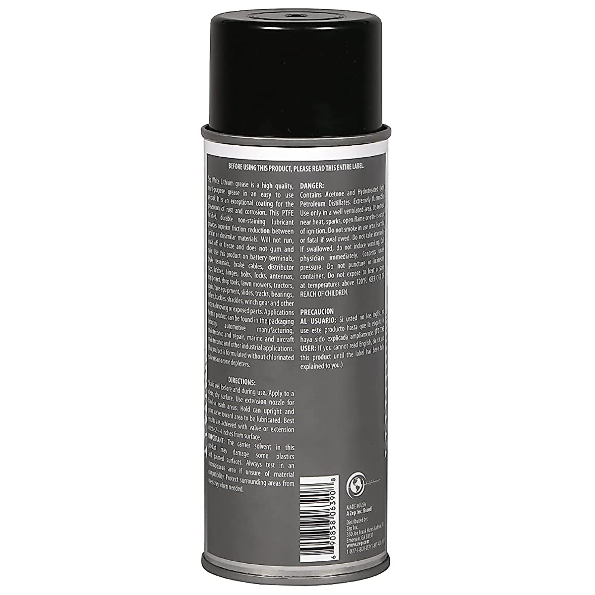 Zep White Lithium Grease 11 Ounces 331701 (Case of 12) Multipurpose, aerosol Lubricant for All Metal to Metal Applications