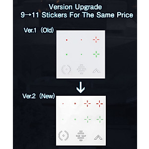 Reusable Transparent Aim Sight Assist Decals - FastScope TV or Monitor Decal for FPS Video Games for PC, Switch, Xbox & Playstation (22pcs in 3 Colors 7 Designs)