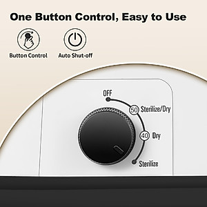 AMZBABYCHEF Baby Bottle Ste-rilizer, 3-in-1 Bottle Ste-rilizer, Easy One-Dial Control Electric Steam Bottle Dryer for Baby Bottles, Baby Stuffs & Breast Pump Accessories