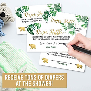 25 Baby Shower Diaper Raffle Tickets For Baby Shower Games To Play - Safari Baby Shower Games Gender Neutral, Diaper Raffle Cards, Baby Raffle Tickets, Baby Shower Invitation Inserts, Baby Shower Idea