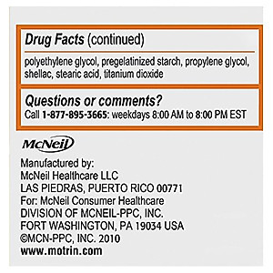 Motrin IB Ibuprofen USP, 200 mg, 100 Count