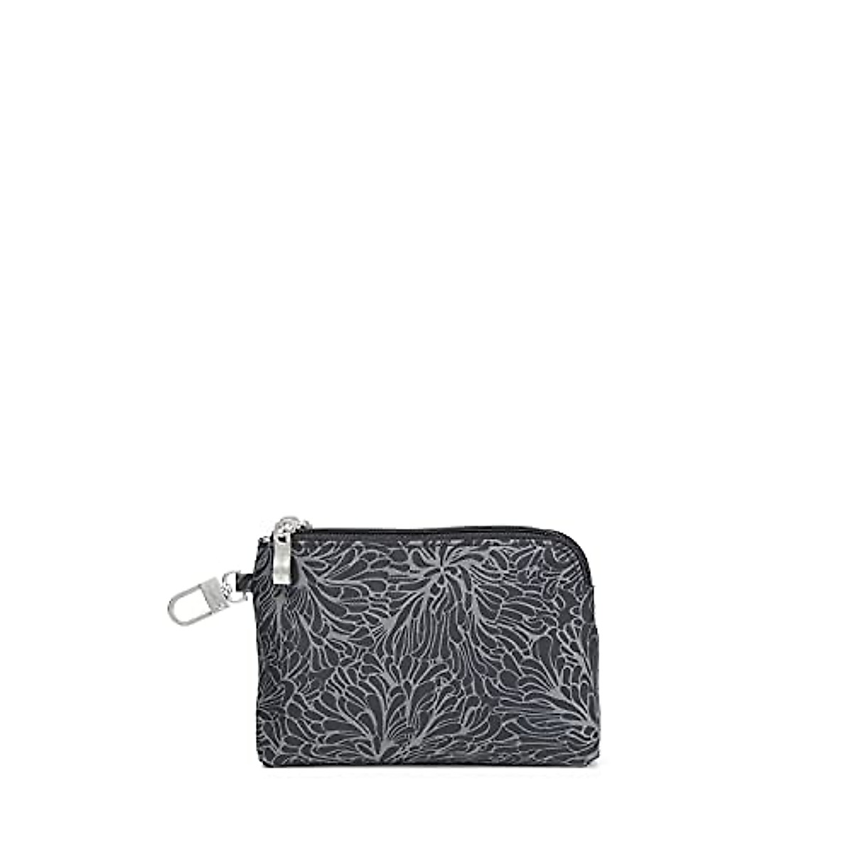 Baggallini womens On the Go Daily RFID Pouch, Midnight Blossom Print, Black US
