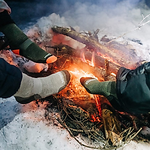 USA Made - Boot Socks - All Season Lightweight - Hunting Socks - Merino Wool - Mountain Heritage - Olive Drab - Large