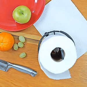 Southern Homewares Countertop Paper Towel Holder or Dispenser Patterned Metal Black Rustic Victorian like Wrought Iron