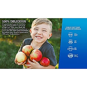 Capri Sun 100% Juice Fruit Punch Naturally Flavored Kids Juice Blend (40 ct Pack, 4 Boxes of 10 Pouches)