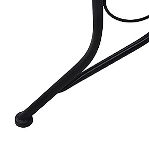 VanTook Outdoor Table Mosaic Patio Table, 24" Round End Table Patio Side Table Small Plant Stand Balcony Coffee Table Porch Indoor Ceramic Top, Gray