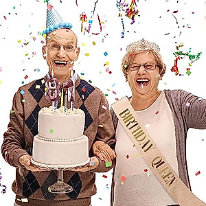 Birthday Sash for Women, Birthday Crown, Birthday Tiara, Birthday Queen Sash and Tiara for Women, Birthday Headband for Girls, Princess Crown, Happy Birthday Crown and Sash, Birthday Decorations