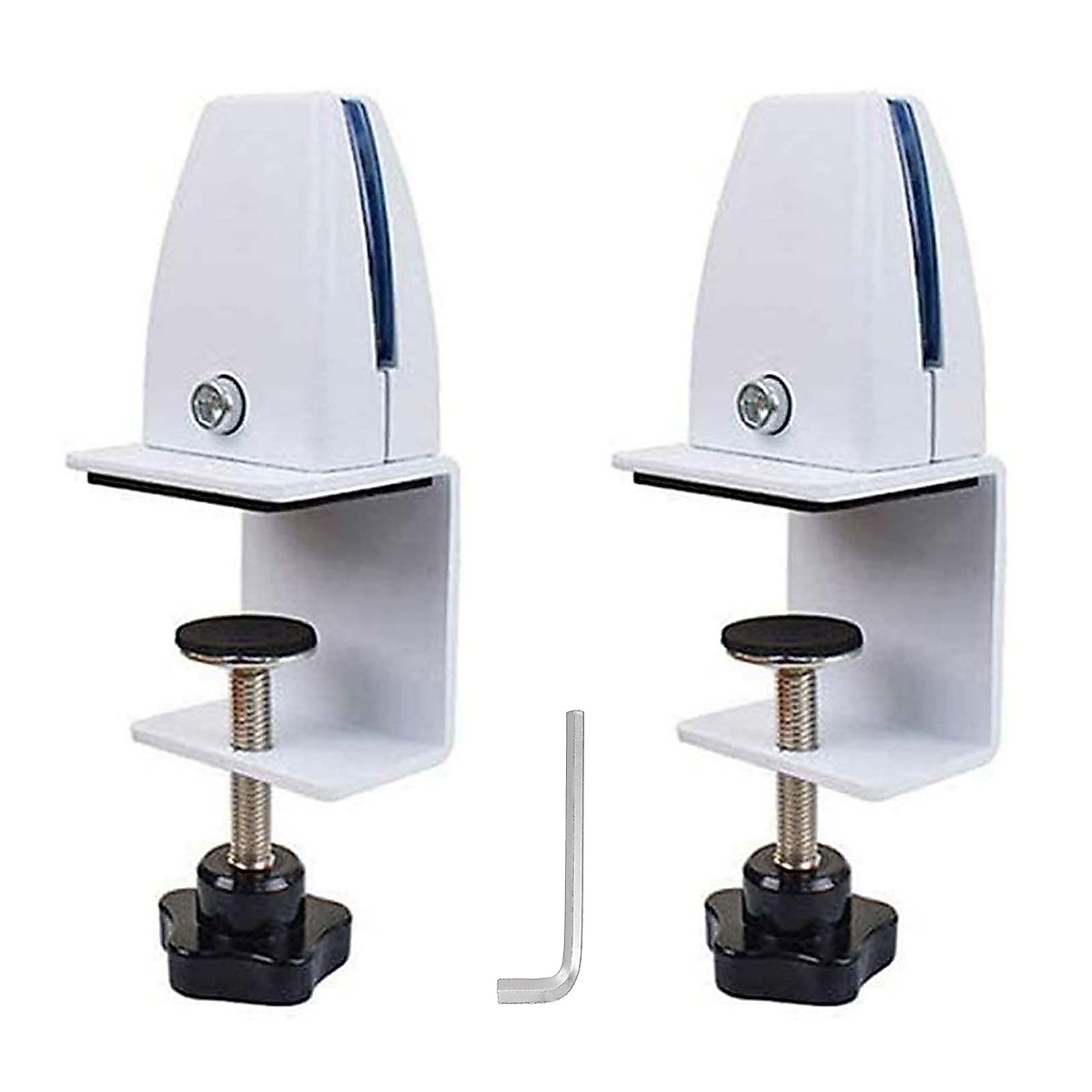 JSFURN Clamp-on 24 X 24 inch Desk Privacy Panel, Sound Absorbing Cubicle Desk Divider For Students, 2-Pack Acoustic Partition Grey, Office Cubicle, Classroom Dividers, Sound Proof Dividers