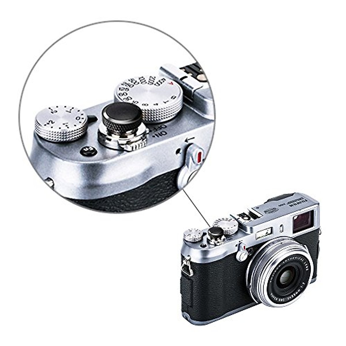 JJC Camera Soft Release Button, Shutter Button for Fuji Fujifilm X-T5 X-T4 X-T3 X-T30 X-T30 II X-T20 X-PRO3 X100V X100F X-E4 X-E3 Sony RX1R II RX10 IV III Leica M10 M9 Nikon Df F3
