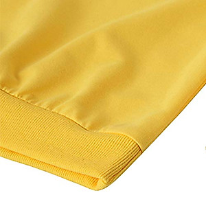 amropi Boy's Tracksuit Pullover Hoodie Jogging Pants Set 2 Pieces Sweatsuit (Yellow,8-9Years)