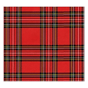 Christmas New Year Tartan Plaid Vacuum Thermos Insulated Water Bottle Stainless Steel Double Wall Flask Bottles Sports Coffee Travel Mug Cup Genuine Leather Cover BPA Free 17 Oz