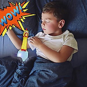 POPLAY 15 Inch Flashing Screaming Chicken, Large Rubber Chicken Dog Toy LED Shining Squeaky Chicken for Chew Toy Stress Relief Practical Jokes