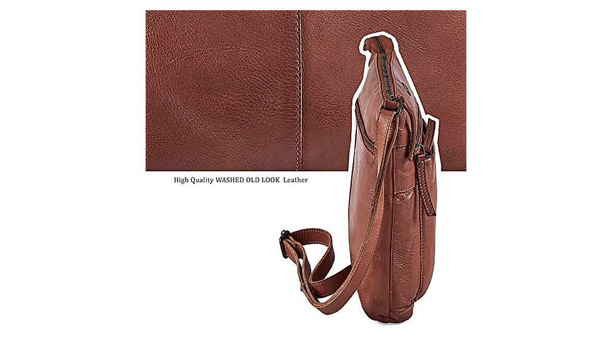Cochoa Women's Leather Crossbody Bag - Stylish & Organized Travel Bag