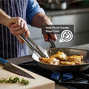 Misen 5-Ply Stainless Steel Cookware Set: 3 QT Stainless Steel Saucier with Lid, 3 QT Saute Pan with Lid & 10" Frying Pan - Excellent Searing, Sauteing & Everyday Cooking 9-Piece Set