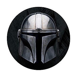 Star Wars The Mandalorian Bounty Hunter Metal Helmet PopSockets PopGrip: Swappable Grip for Phones & Tablets