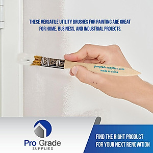 Pro Grade - Chip Paint Brushes - 96 Ea 1/2 Inch Chip Paint Brush Light Brown