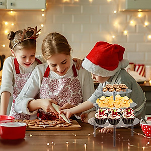 ALMOXVYE Set of 3 Clear Acrylic Cake Stand, Round Dessert Display Riser, Tiered Cupcake Display Stand for Bakery, Birthday, Wedding, Party, Baby Shower, Anniversary, Party Decor, Christmas