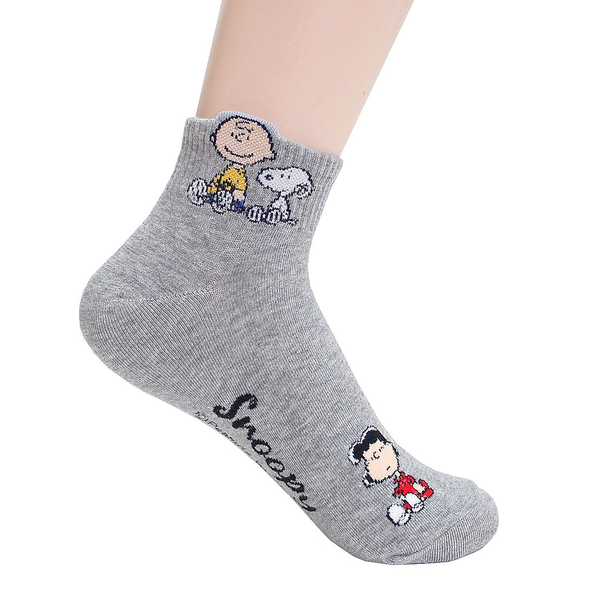 evei The Peanuts Snoopy Cartoon Movie Series Women's Original Socks (snoopy21_5pairs)