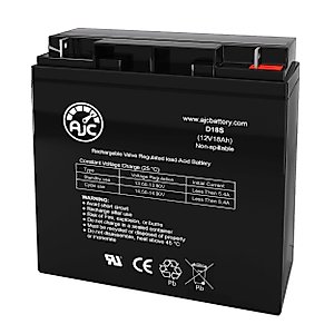 AJC Battery Compatible with Duracell DURA12-18NB 12V 18Ah Sealed Lead Acid Battery