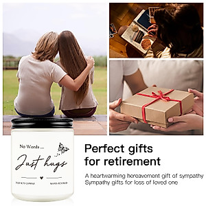Sympathy Gifts for Loss of Loved One, No Words, Just Hugs Christmas in Heaven Memorial Gifts Candle Gifts, Thinking of You, Get Well Soon, Cheer Up, Bereavement Gifts,Comfort Condolence Candle
