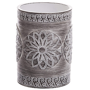 BINO Kitchen Utensil Holder for Countertop, Grey Sunflower - Utensil Caddy countertop utensil holder Utensil Crocks for kitchen Cooking Utensil Holder Kitchen Utensils Holder Spatula Holder