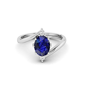 LMDPRAJAPATIS Natural Blue Sapphire 8.00 Carat Gemstone Beautiful 925 Sterling Silver Ring For Men And Women's