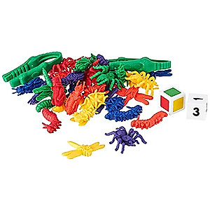 Learning Resources Take 10! Color Bug Catchers, Fine Motor Skills, for 2-4 Players, Ages 3+