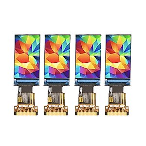 Septpenta 4PCS 0.96in TFT Color IPS Display Screen, 80×160 Resolution, Bright,Saturated, Natural Looking Images LCD, Embedded ST7735S Driver and SPI Bus, Small, Light and Thin Used in Various Places