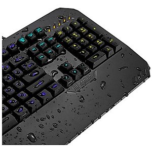 ASUS Mechanical Membrane RGB PC Gaming Keyboard - TUF K5 | Programmable Onboard Memory | Dedicated Media Controls, Aura Sync RGB Lighting | Spill, Sweat & Abrasion Resistant - Highly Durable | Black