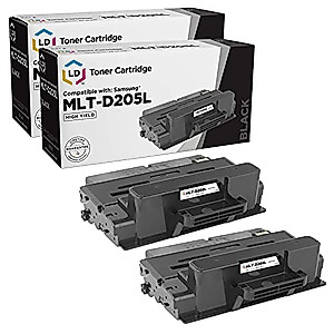 LD Compatible Toner Cartridge Replacement for Samsung MLT-D205L High Yield (Black, 2-Pack)