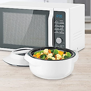 Oggi Plastic Microwavable Insulated Serving Bowl - 2.3 quart, 2.6, White