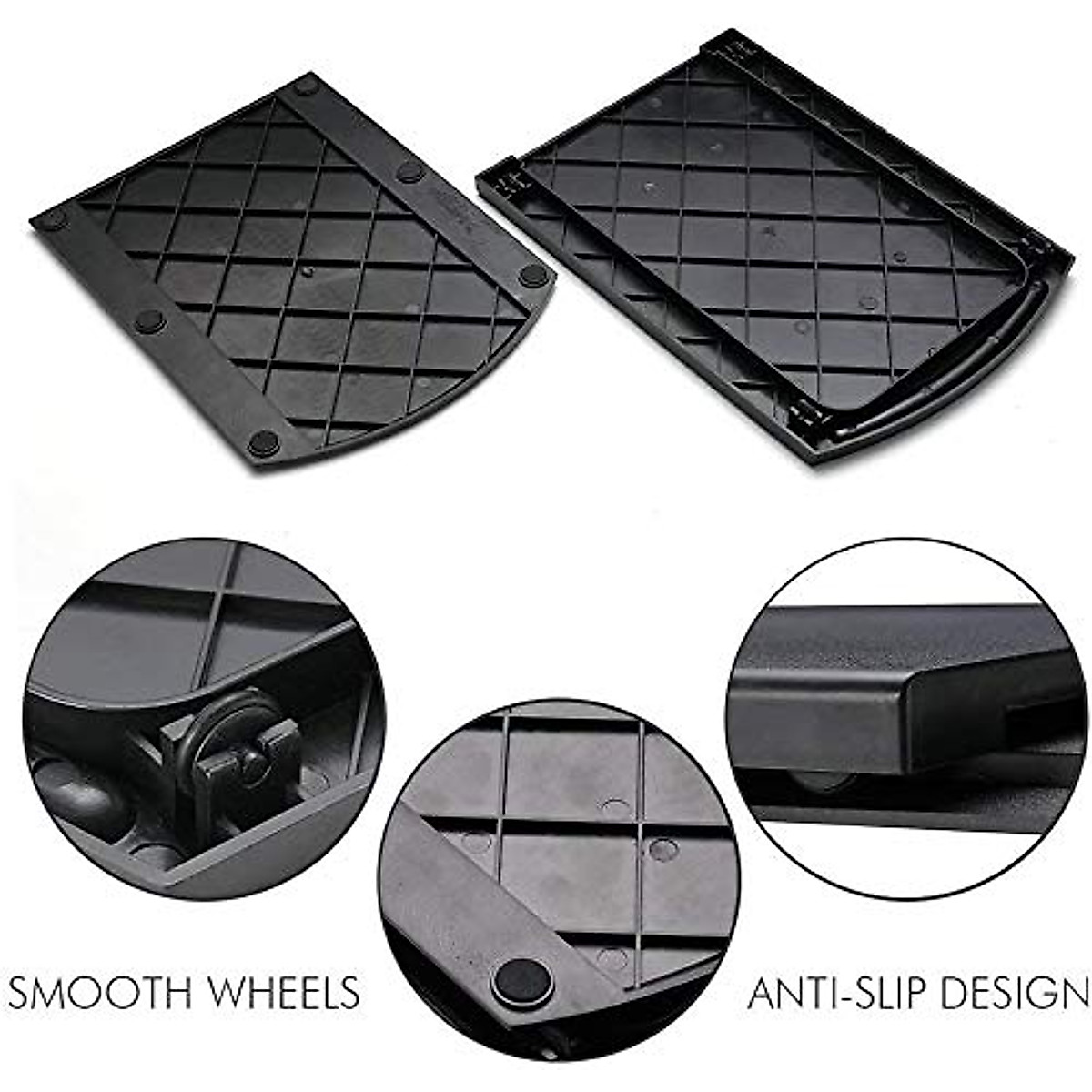 Ihomepark Sliding Coffee Maker Tray 12", Pull out Caddy Tray with Smooth Rolling Wheels, Under Carbinet Small Countertop Appliance Holder for Blender Toaster