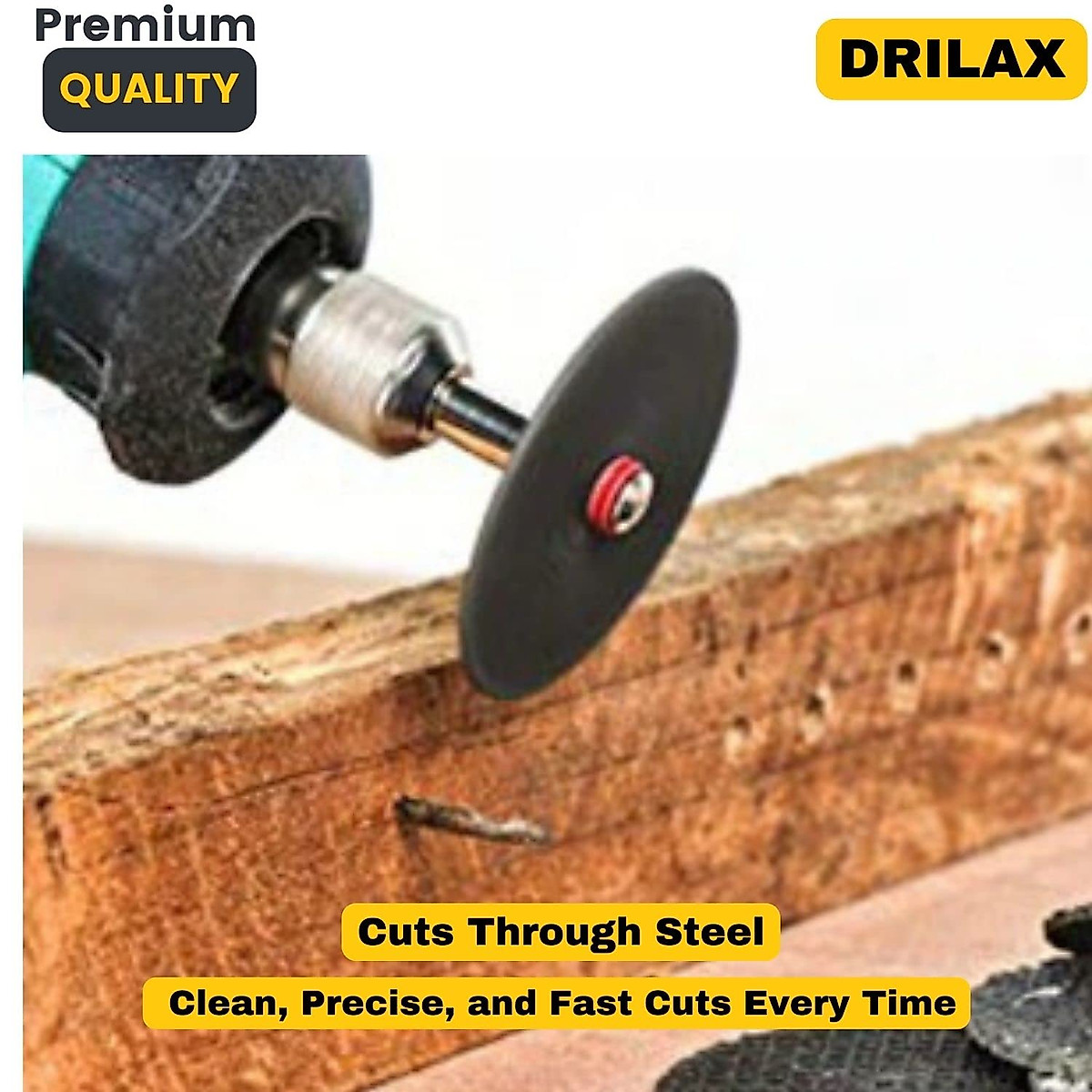 Fiberglass Reinforced Cut-off Wheels Discs Kit 1 1/4 inch Diameter 25 Pieces + 2 Mandrel For Dremel Rotary Tool 426 426b Compatible