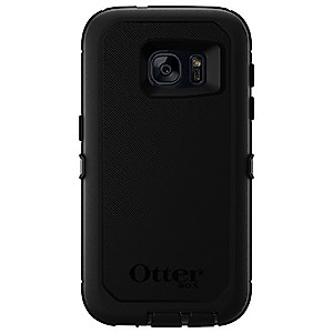 OtterBox Samsung Galaxy S7 Defender Series Case - BLACK, rugged & durable, with port protection, includes holster clip kickstand
