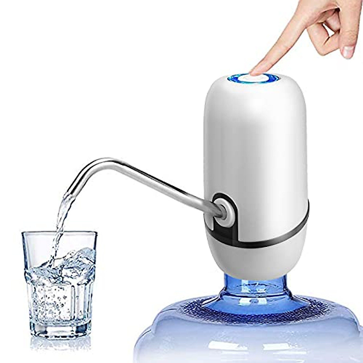 BANGMENG Water Bottle Pump,Electric Drinking Water Pump,USB Rechargeable Portable Water Dispenser,Automatic Shut-Off Water Pump Dispenser for Universal 5 Gallon Bottles