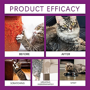 Cat Deterrent Spray, Cat Scratch Spray,Cat Deterrent Spray for Furniture, Reduces Scratching Furniture, Peeing, Helps Marking Anxiety