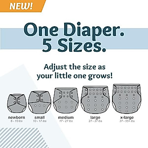 Kanga Care Rumparooz G3 Cloth Diaper Reusable One Size Pocket Diaper Patented Inner Double Gusset 2 pcs Microfiber Insert Soaker (6-35+ lbs) - Wander