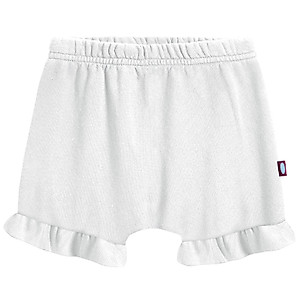 Made in USA Baby Girls and Boys Ruffled Diaper Covers Bloomers Soft Cotton Fashionable Cute, White, 2T