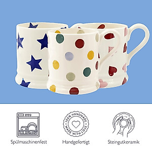 Emma Bridgewater Boho Handmade Ceramic Polka Dot Gift Half-Pint Coffee and Tea Mug
