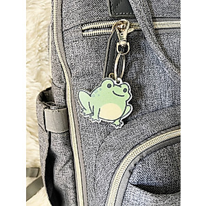 The Acrylic Place Frog Keychain - Charm for Purse Diaper Bag Tote Bag Kids Backpack Keychain (Backpack Size)