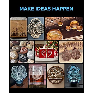 OMTech K40+ 40W CO2 Laser Engraver, 12" x8" Desktop Laser Cutter & Engraving Machine for Home Use, LightBurn Compatible LightBurn & LaserGRBL Compatible Laser Head Air Assist Water Pump