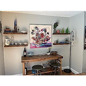 Floating, Wood Shelf, Reclaimed, Rustic, Shelves, 1800's, Antique, Vintage, Patented Easy Hang, 2" Thick x 7" deep x 30", Set of Two, Medium Brown