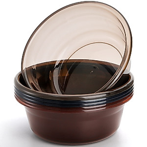 ZEAYEA 6 Pack Plastic Wash Basin, Stackable Small Camping Wash Basin Tub, 4 Quart Round Vegetable Fruit Dish Pan for Home Kitchen Outdoor Indoor Cleaning