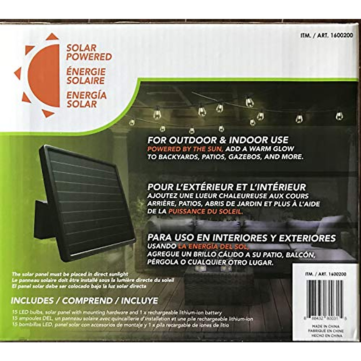 Sunforce LED Outdoor Waterproof 33ft Solar String Lights